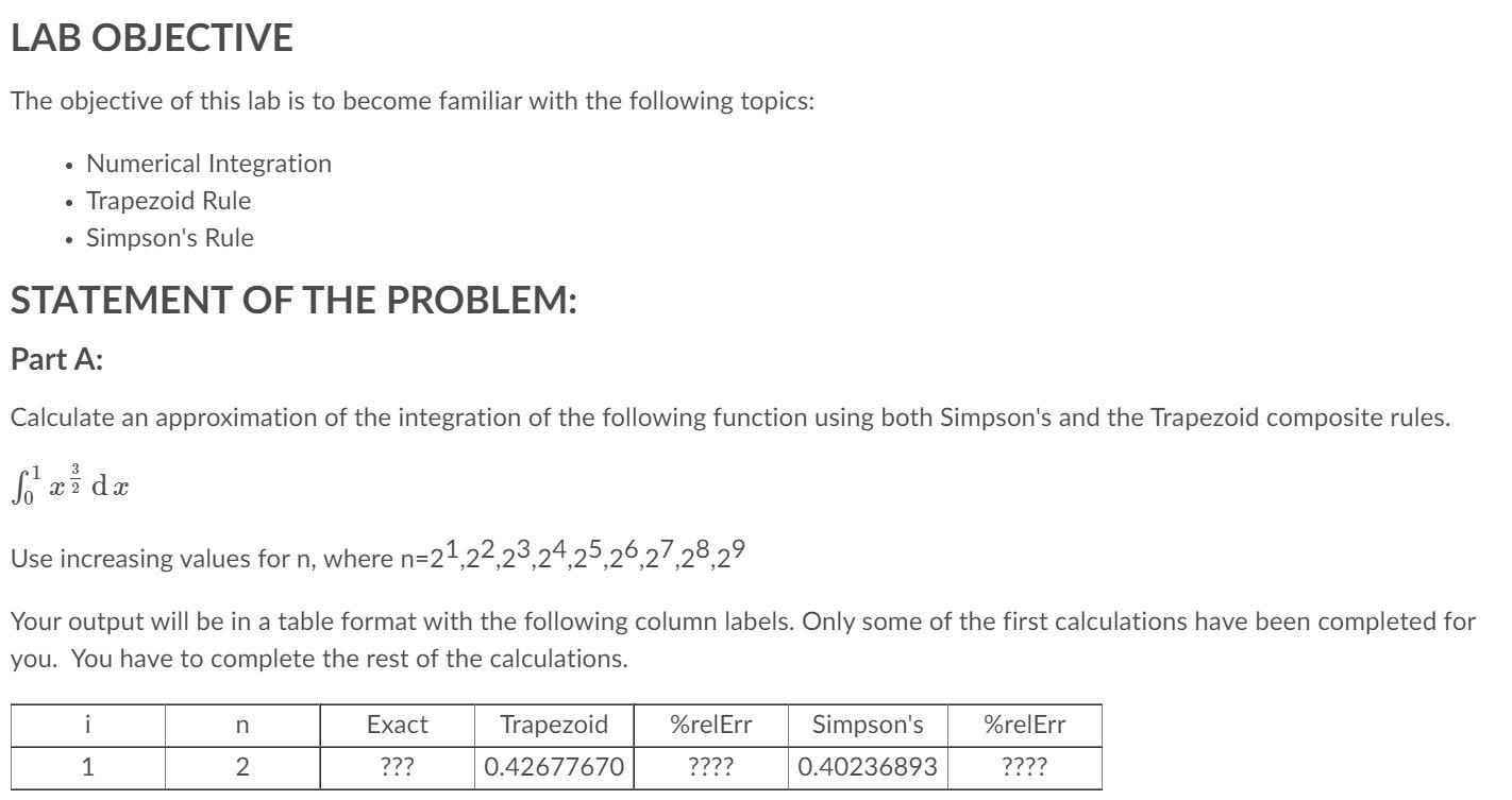 Solved Part A: C/C++ code that compiles and generates the | Chegg.com
