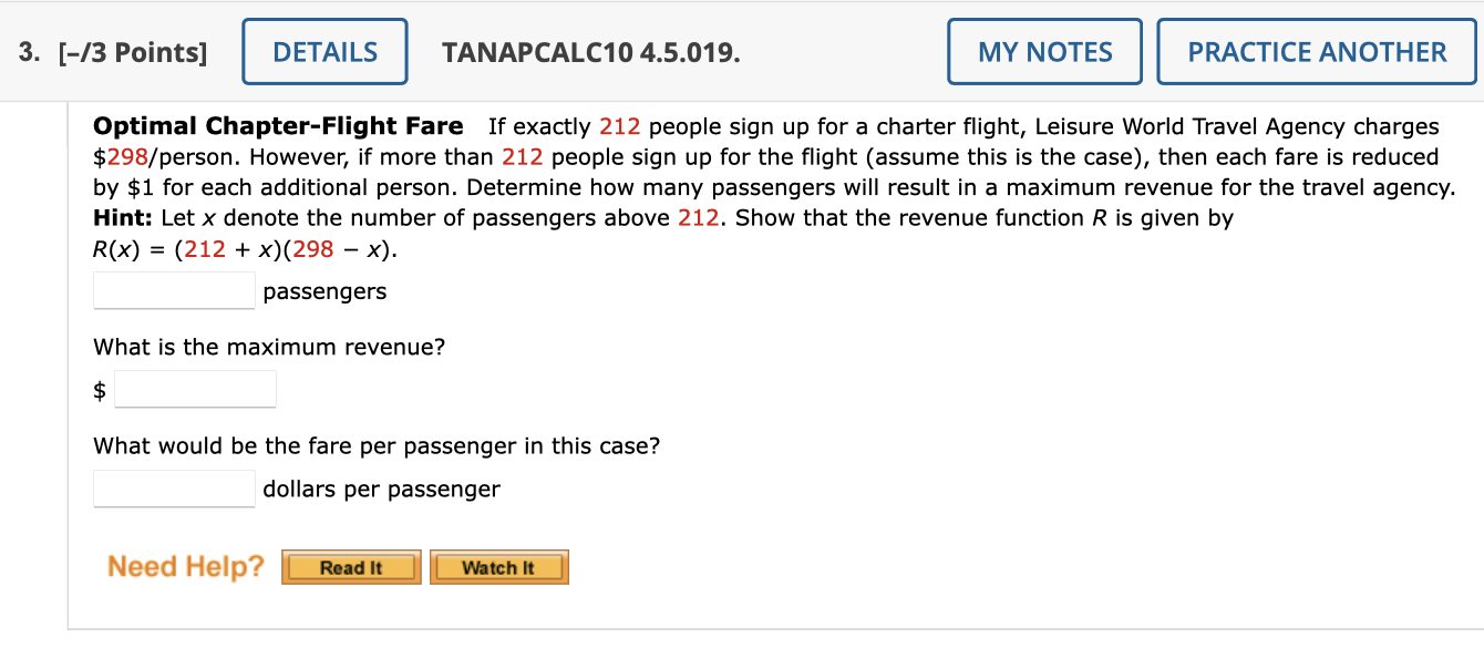Solved Optimal Chapter-Flight Fare If exactly 212 people | Chegg.com