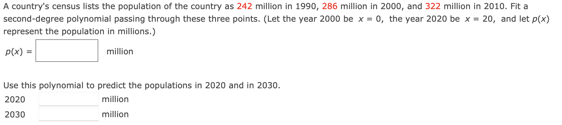 Solved A country's census lists the population of the | Chegg.com