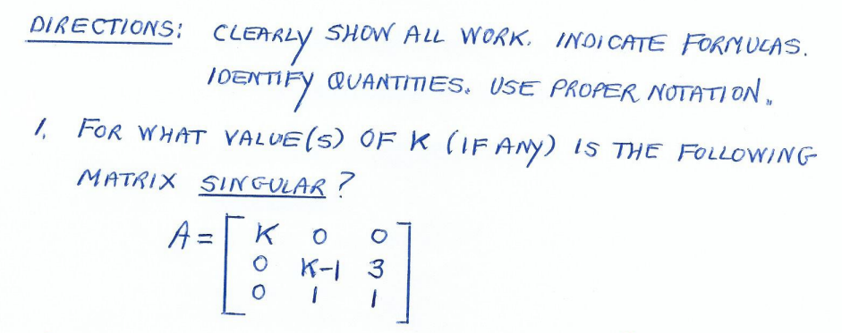 Solved DIRECTIONS: CLEARLY SHOW ALL WORK. INDICATE FORMULAS. | Chegg.com