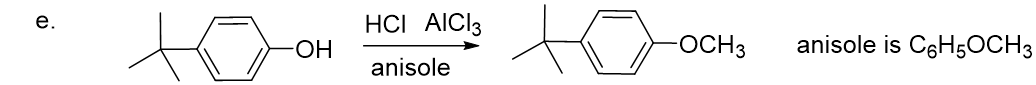 Solved e. HCI AICI: to -ОН -OCH3 anisole is C6H5OCH3 anisole | Chegg.com