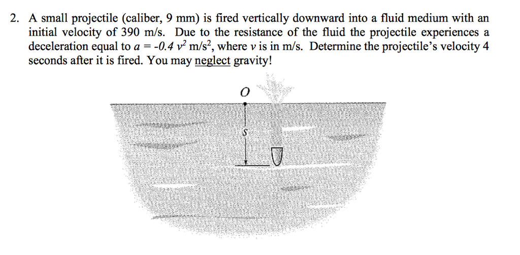 Solved 2. A small projectile (caliber, 9 mm) is fired | Chegg.com