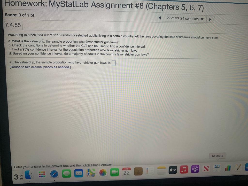 Solved Homework: MyStatLab Assignment #8 (Chapters 5, 6, 7) | Chegg.com