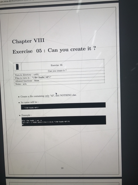 Solved dn.intra 42.fr/pd Chapter VIII Exercise 05 Can you | Chegg.com