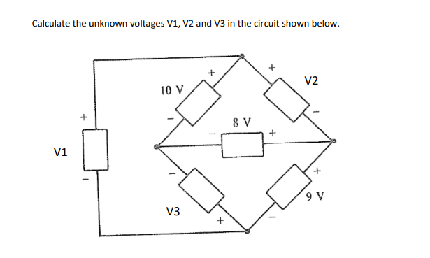 Solved Calculate the unknown voltages V1, V2 and V3 in the | Chegg.com