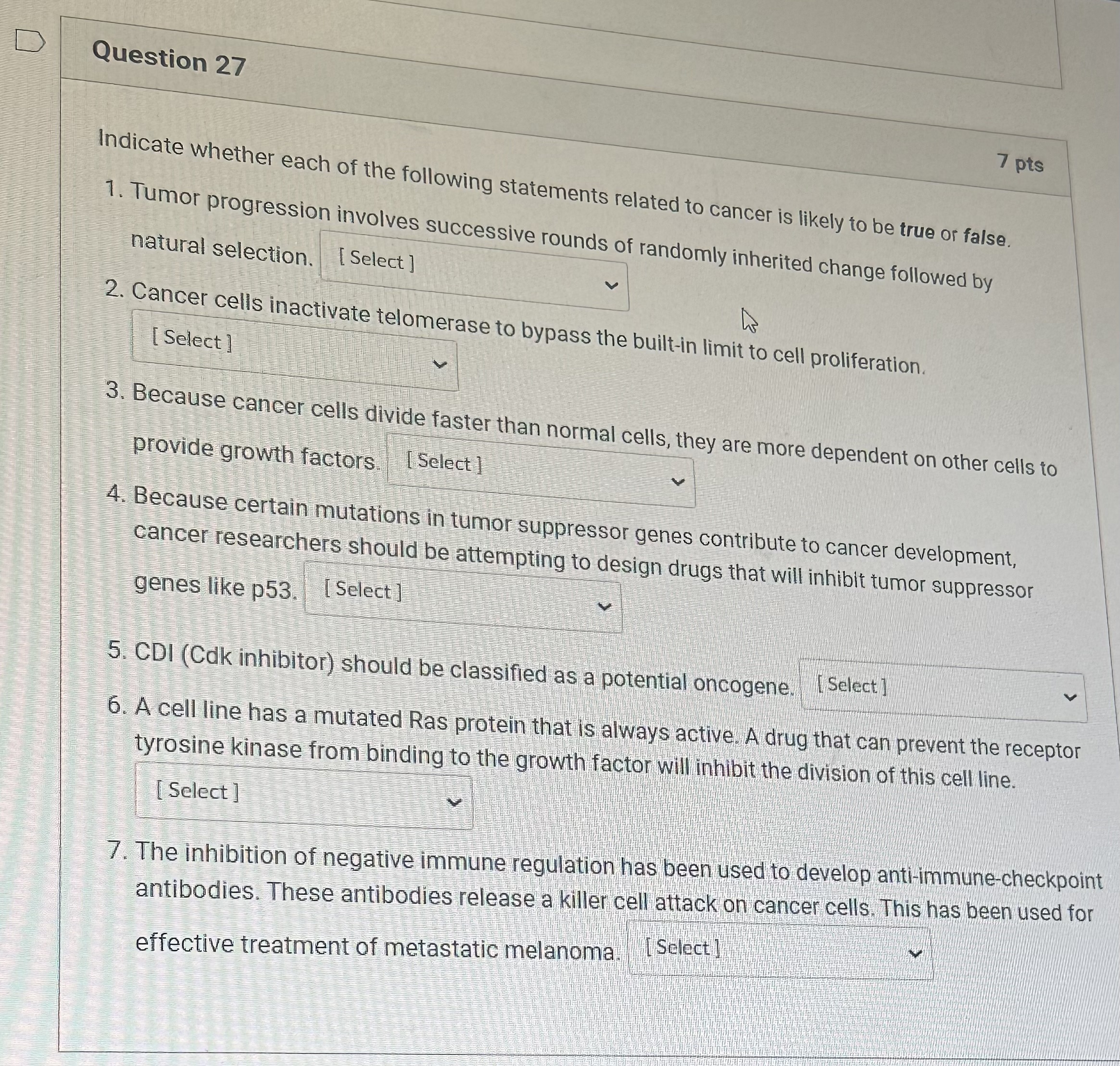 Solved Indicate whether each of the following statements | Chegg.com