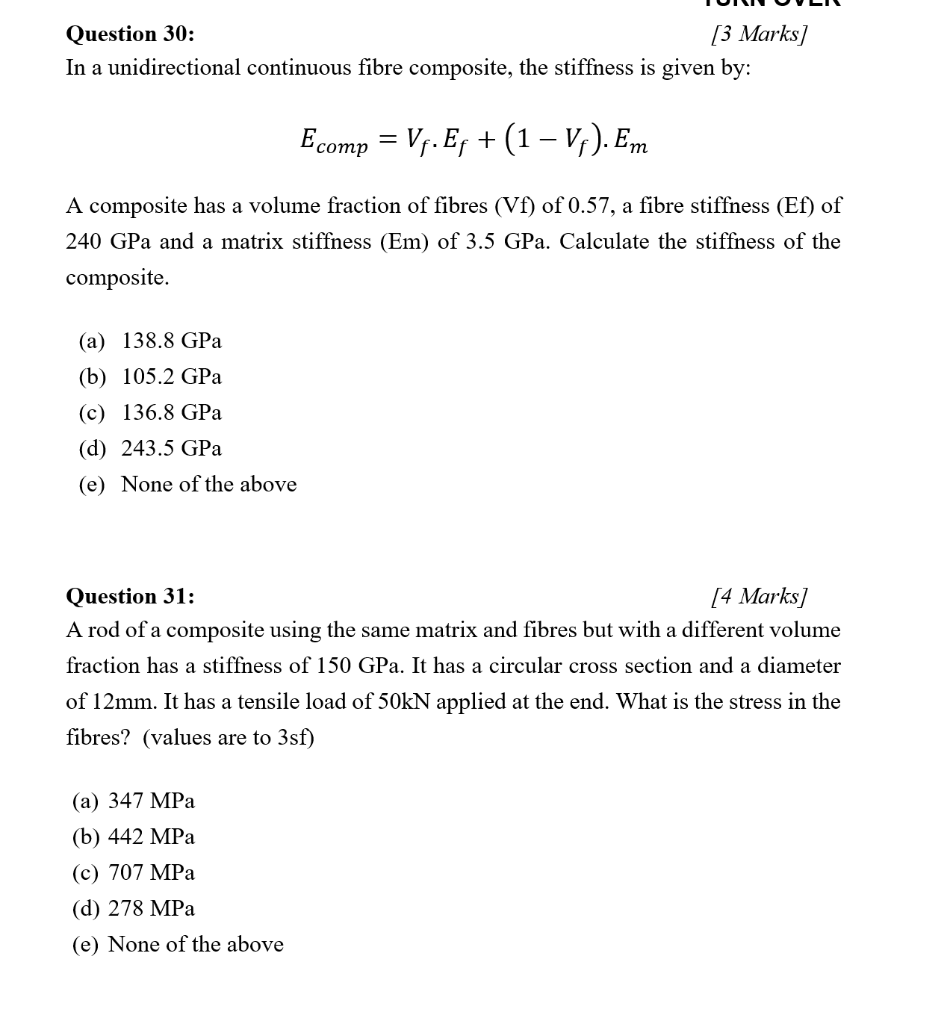 Solved TUIRUVLI Question 30: [3 Marks ] In a unidirectional | Chegg.com