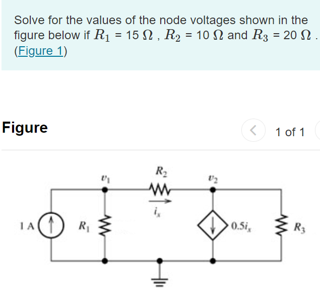 Solved Solve for the values of the node voltages shown in | Chegg.com