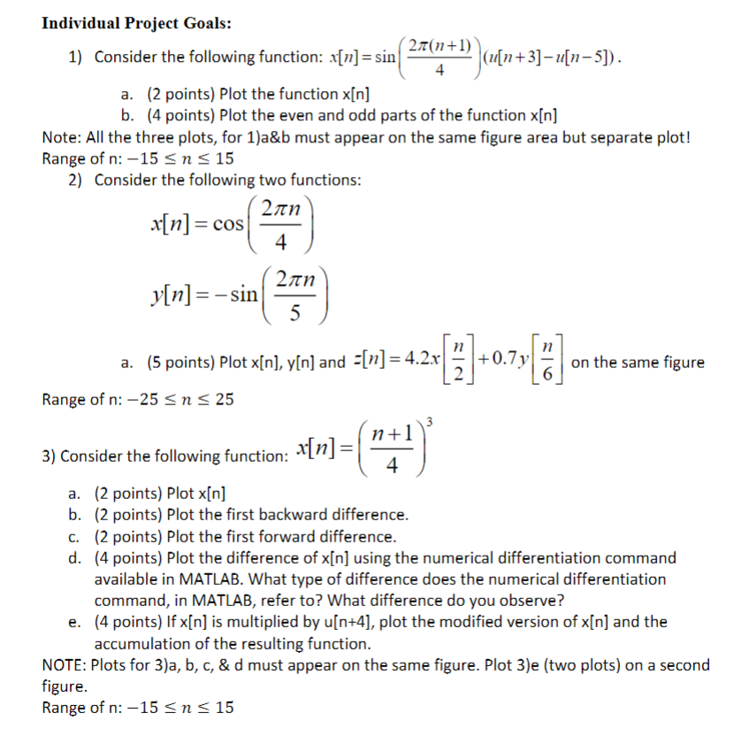 Solved Individual Project Goals: (15 ﻿points) ﻿Sampling | Chegg.com
