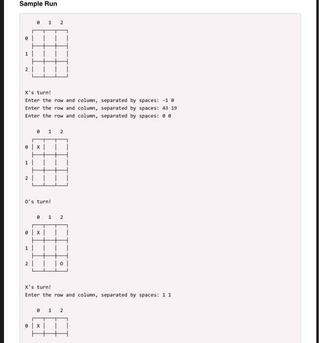Solved Help with TicTacToe for java, I write most of the | Chegg.com