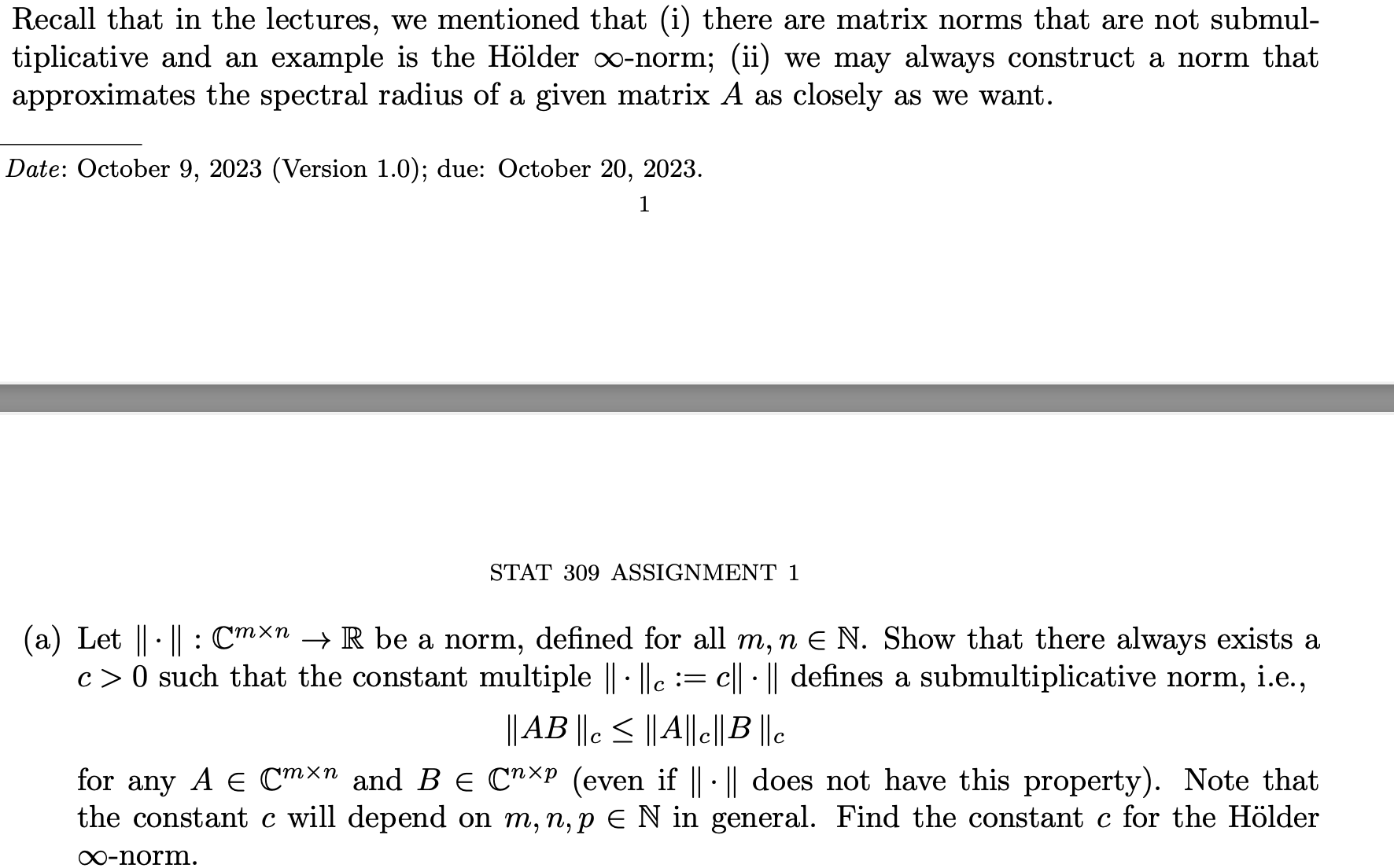 Solved Recall that in the lectures, we mentioned that (i) | Chegg.com