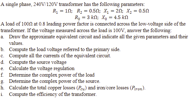 Solved R1=1Ω;R2=0.5Ω;X1=2Ω;X2=0.5ΩR0=3kΩ;X0=4.5kΩ A load of | Chegg.com