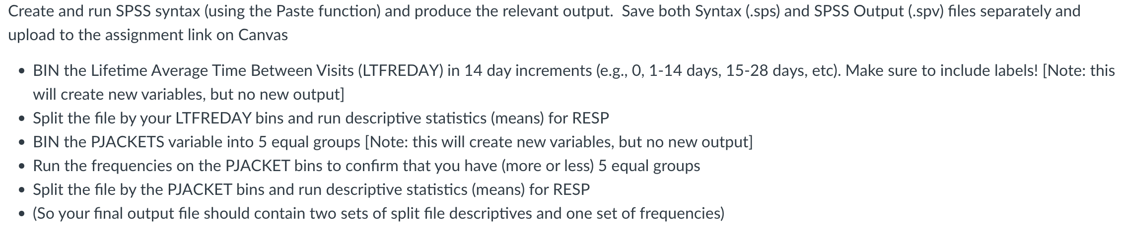 Solved Create And Run Spss Syntax Using The Paste Function