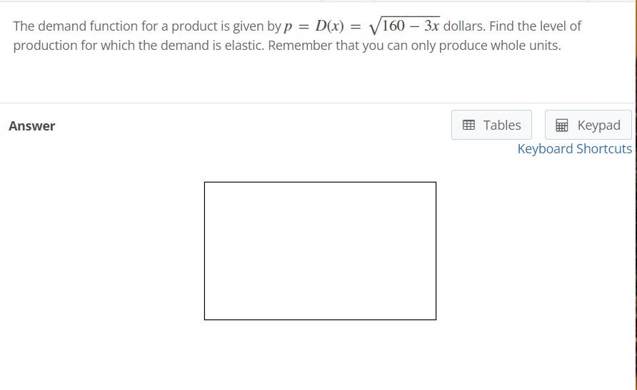 Solved The demand function for a product is given by | Chegg.com