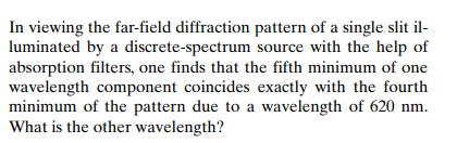 Solved In viewing the far-field diffraction pattern of a | Chegg.com