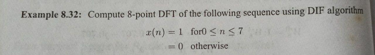 Solved Example 8.32: Compute 8-point DFT of the following | Chegg.com