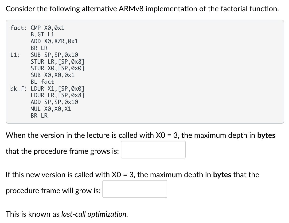 Solved Consider the following alternative ARMv8 | Chegg.com