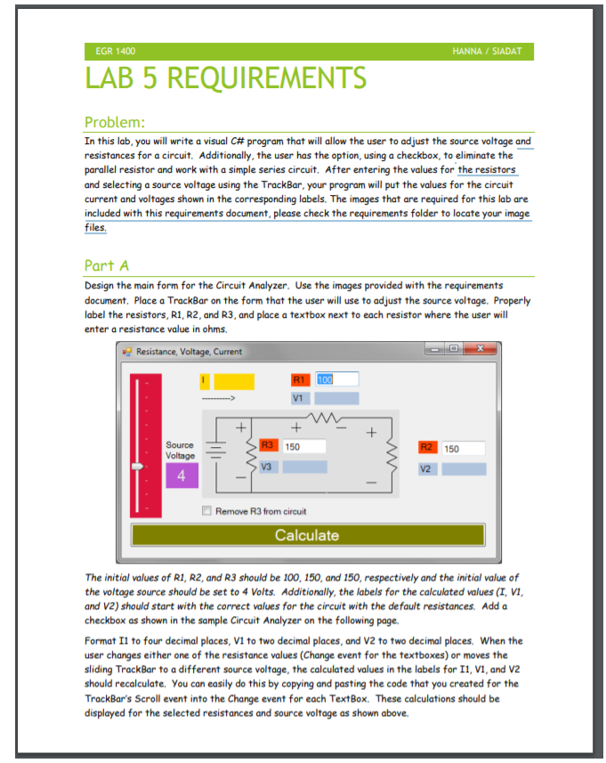 Problem: In this lab, you will write a visual C\# | Chegg.com