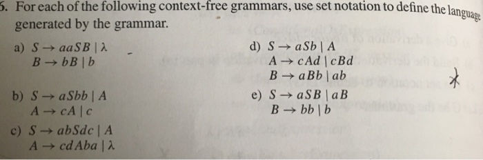 Solved For each of the following context-free grammars, use | Chegg.com