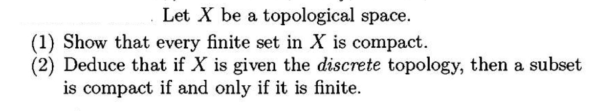 Solved Let \( ﻿X \) ﻿be a topological space.(1) ﻿Show that | Chegg.com