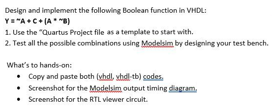 Design and implement the following Boolean function | Chegg.com