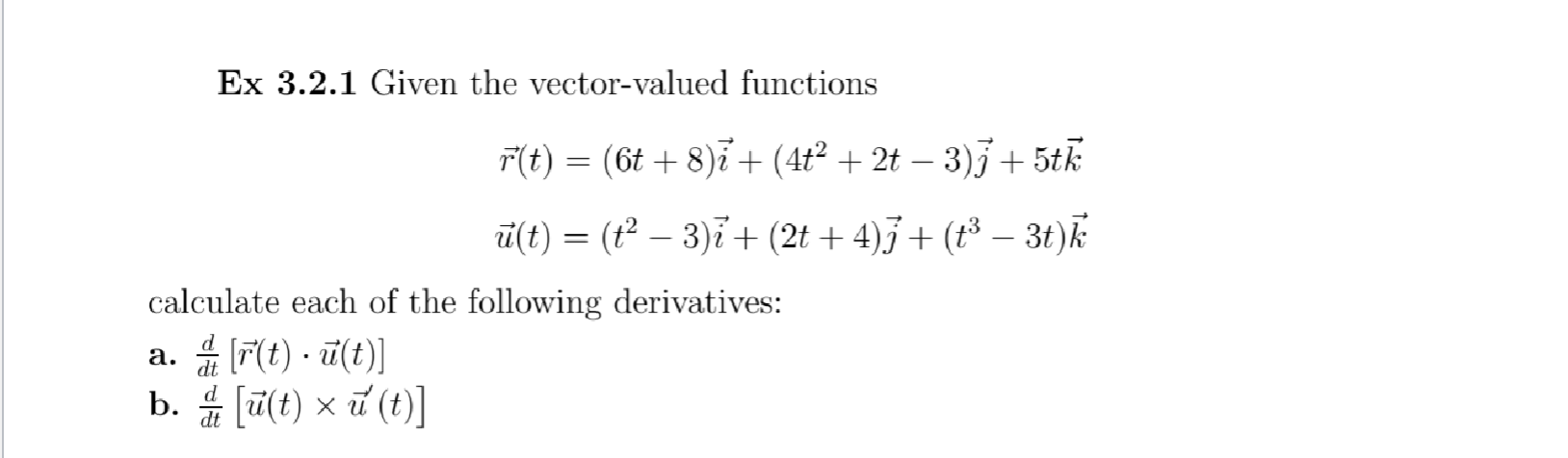 Solved Ex 3 2 1 given The Vector Valued