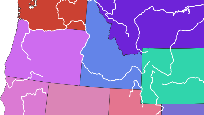 Solved .Zoom in on a small area of the Oregon and Washington | Chegg.com