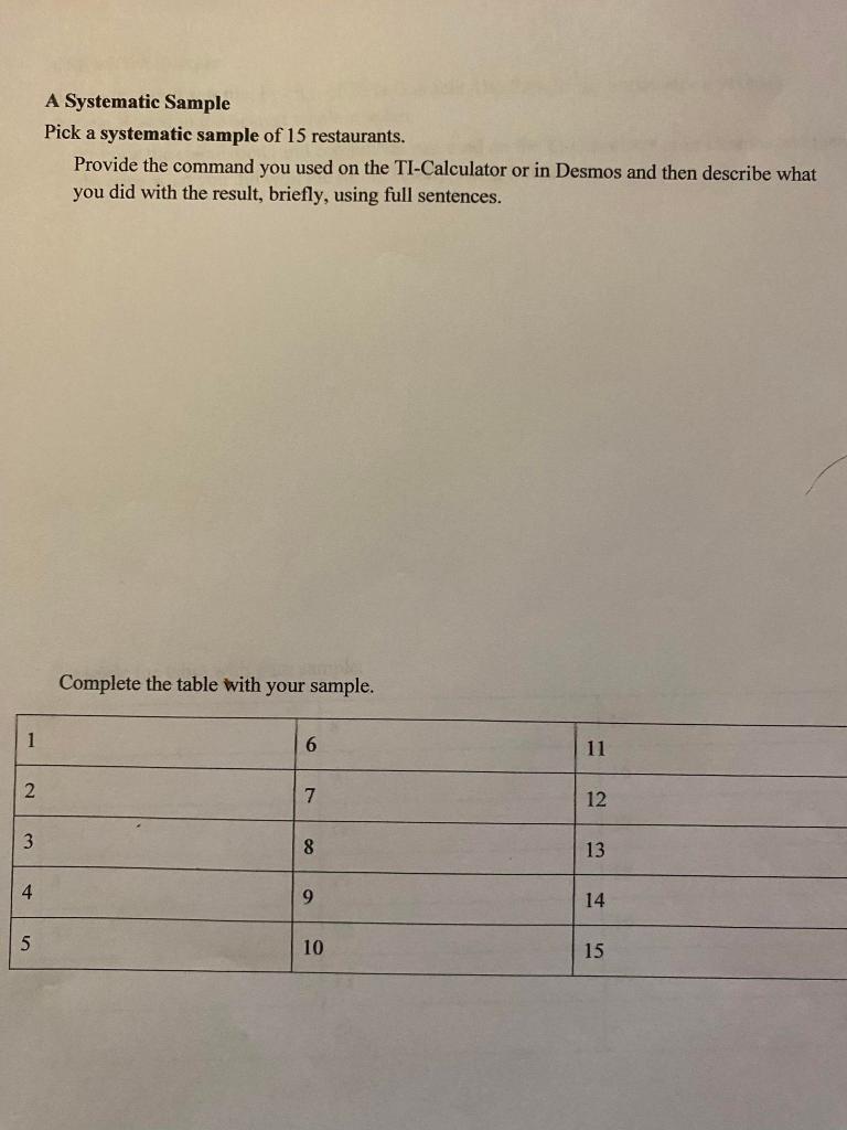 Solved Stats Lab 2 Sampling Experiment Student Learning | Chegg.com