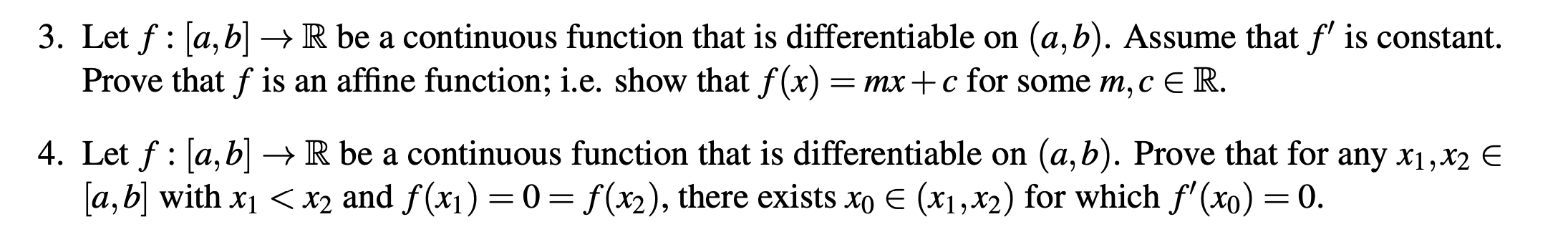 Solved 1. ﻿Let f:[a,b]→R ﻿be a continuous function that is | Chegg.com