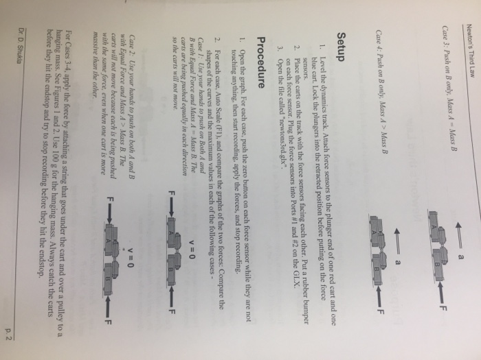 Solved Newton's Third Law NAME Partners: Newton's third Law | Chegg.com