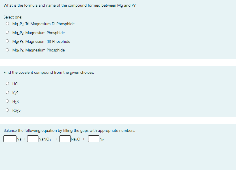 Solved What is the formula and name of the compound formed | Chegg.com