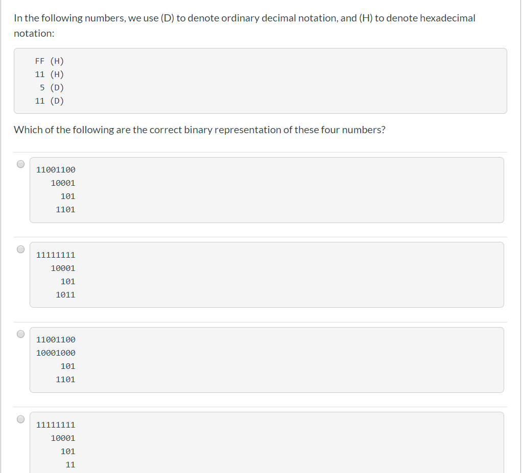 Solved In the following numbers, we use (D) to denote | Chegg.com