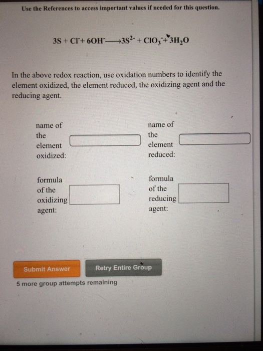 Solved In the above redox reaction, use oxidation numbers to | Chegg.com
