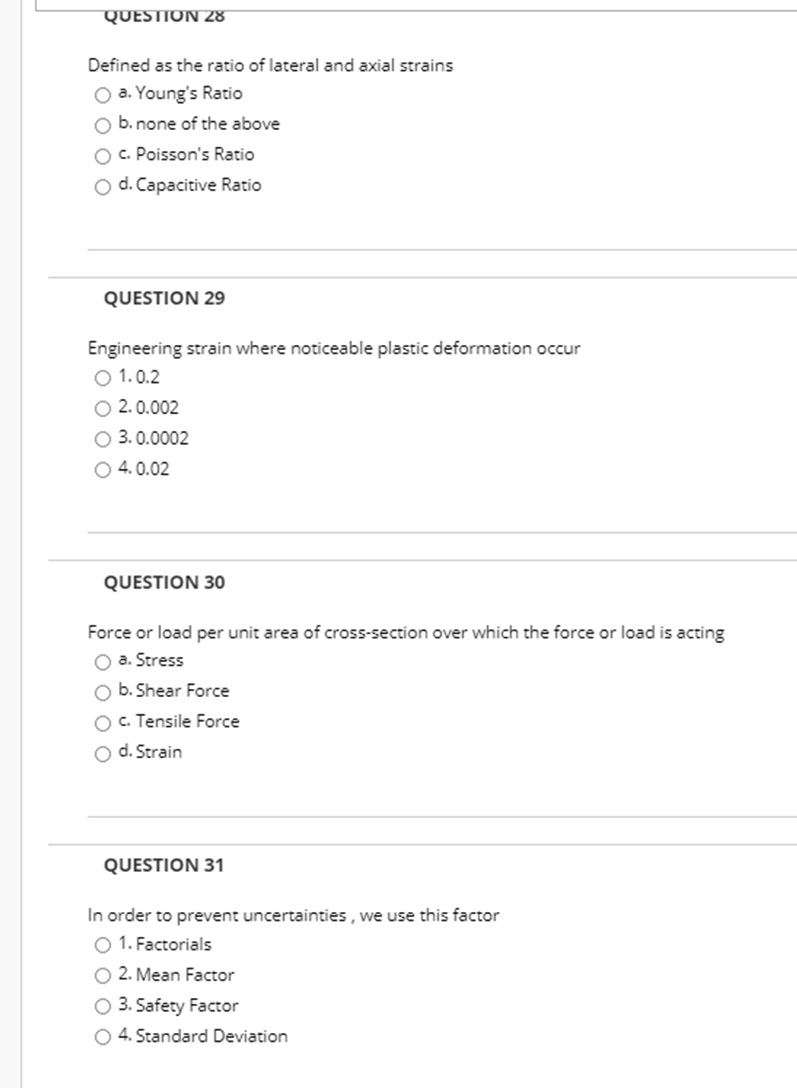 Solved QUESTION 28 Defined as the ratio of lateral and axial | Chegg.com