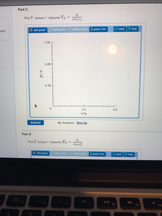 Solved Part C Plot v versus r. Assume Vo 4Teoro add graph | Chegg.com