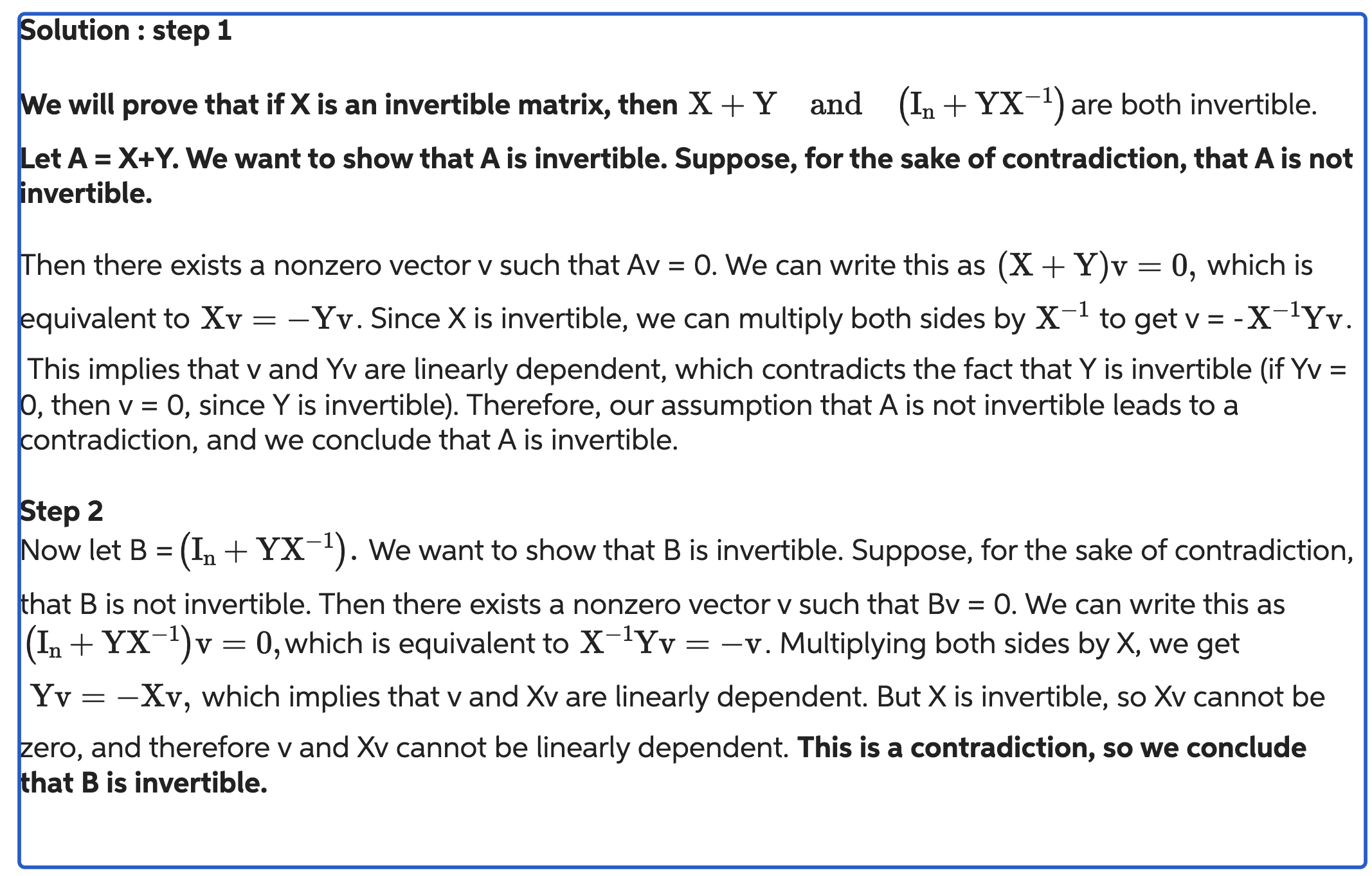 Solved What is the proof that a linear dependent equation | Chegg.com