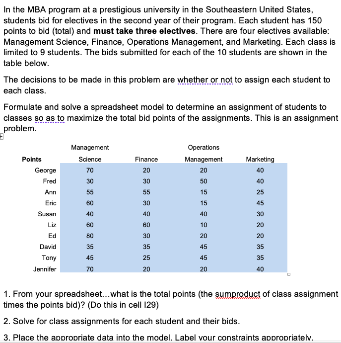 Solved PLEASE SHOW ME HOW TO DO THIS IN EXCEL. I WOULD ALSO | Chegg.com