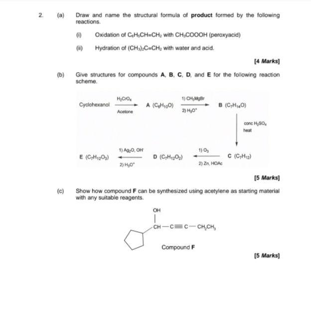 [Solved]: (a) Draw and name the structural formula of prod