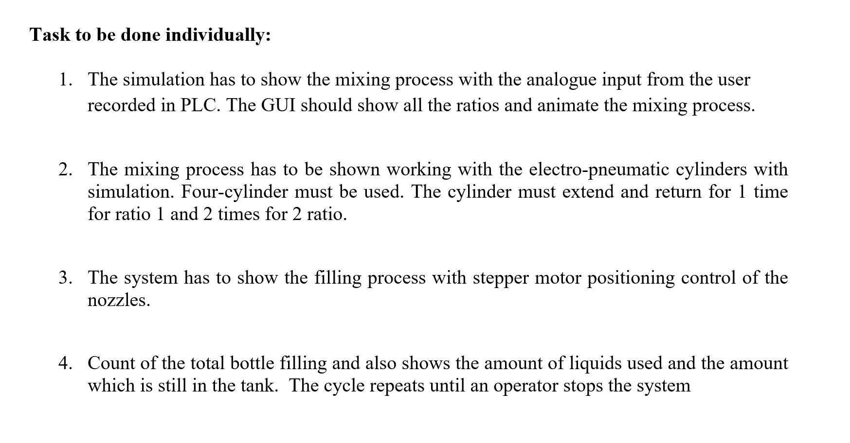 Solved PLC Assignment Objective Design a PLC controlled | Chegg.com
