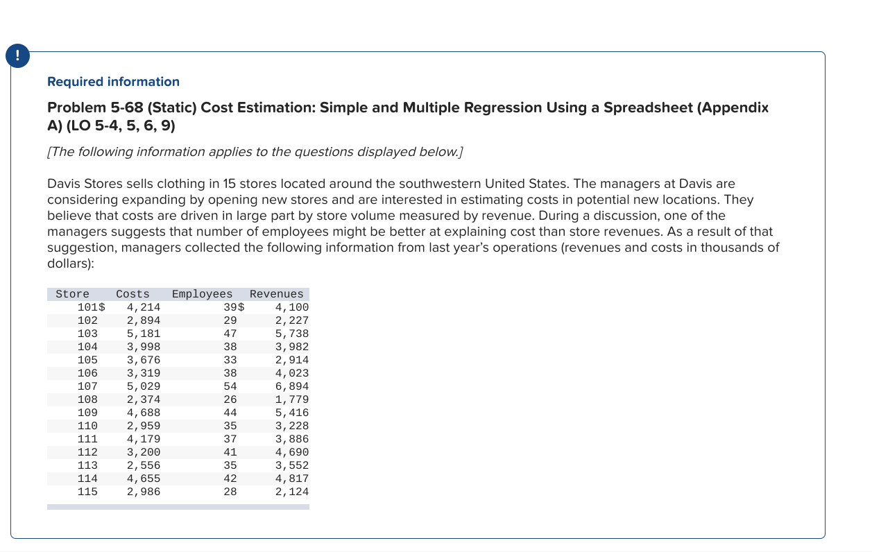 Problem 5-68 (Static) Cost Estimation: Simple and | Chegg.com