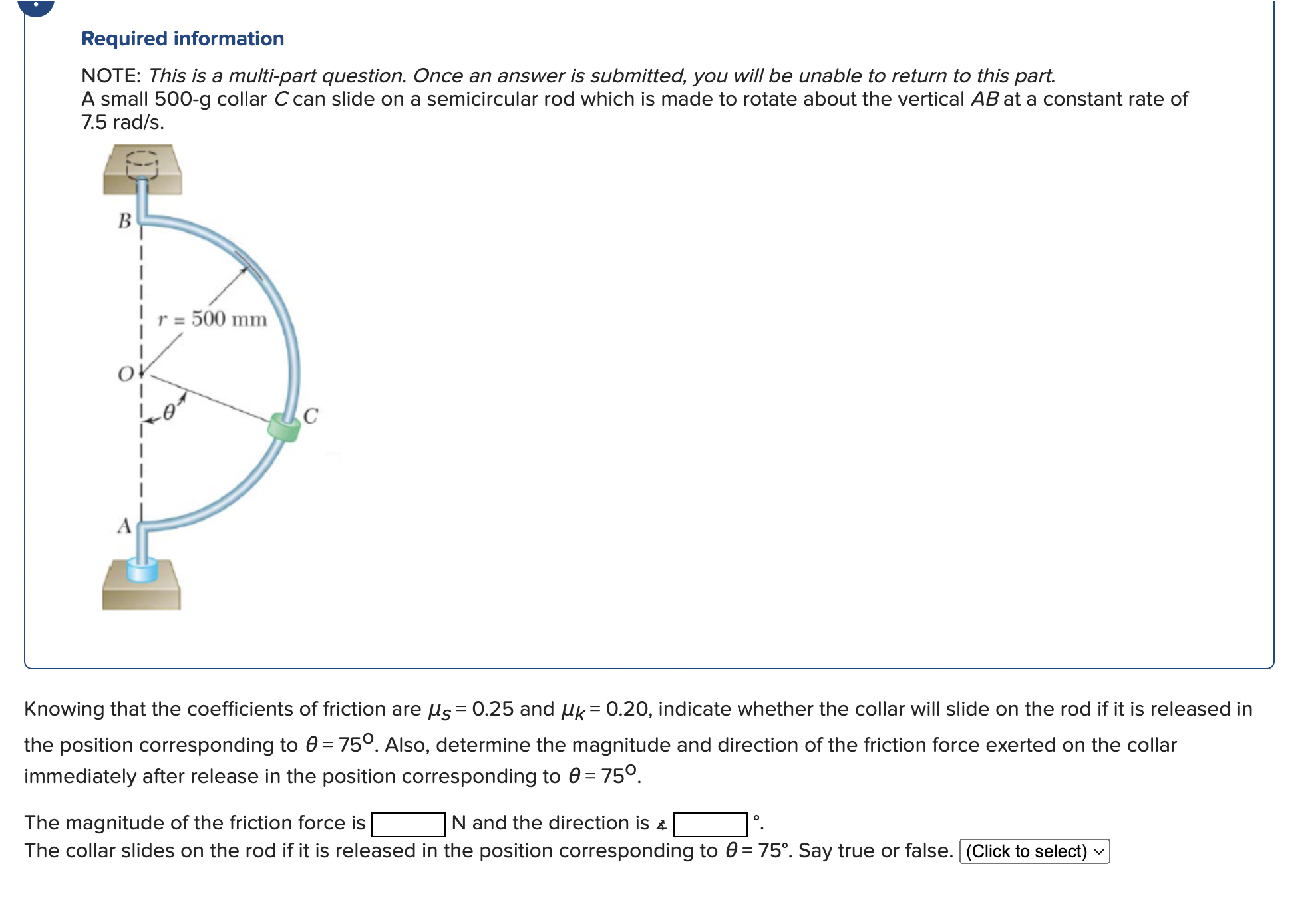 Solved Required information NOTE: This is a multi-part | Chegg.com