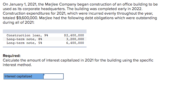 Solved On January 1, 2021, the Marjlee Company began | Chegg.com