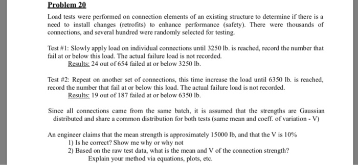 Solved Load tests were performed on connection elements of | Chegg.com