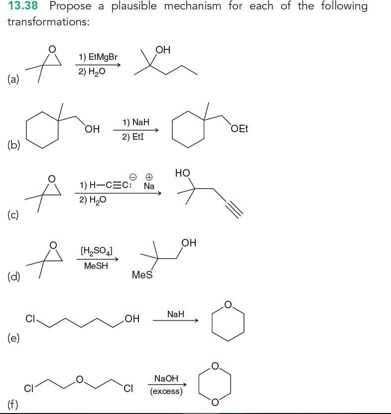 Solved 13.38 Propose a plausible mechanism for each of the | Chegg.com