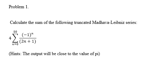 Solved Calculate the sum of the following truncated | Chegg.com