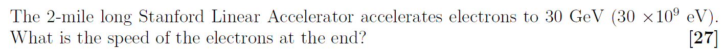 Solved The 2-mile long Stanford Linear Accelerator | Chegg.com