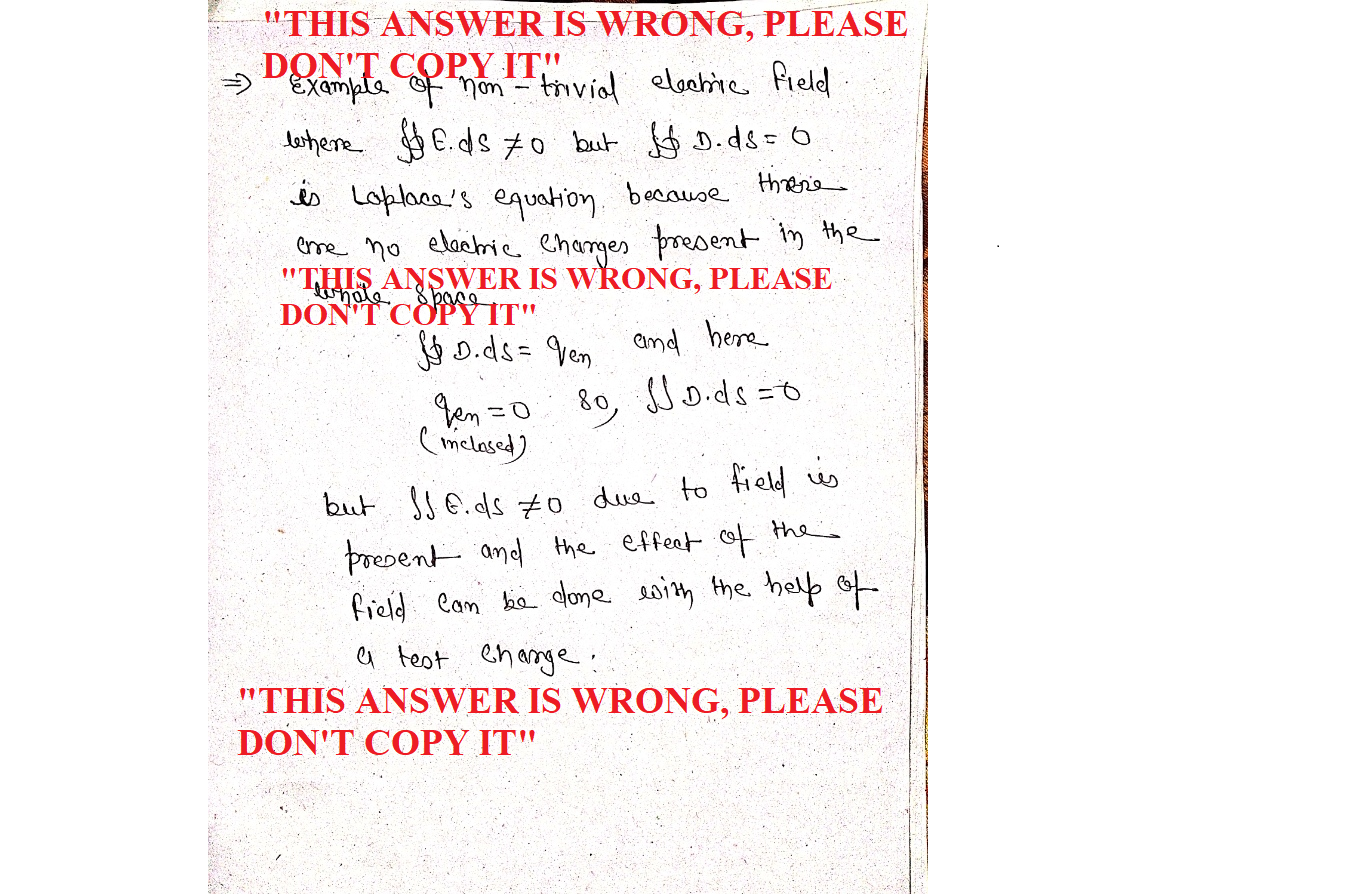 Give an example of a non-trivial electric field (i.e. | Chegg.com