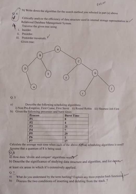 b) Write down the algorithm for the search method you | Chegg.com
