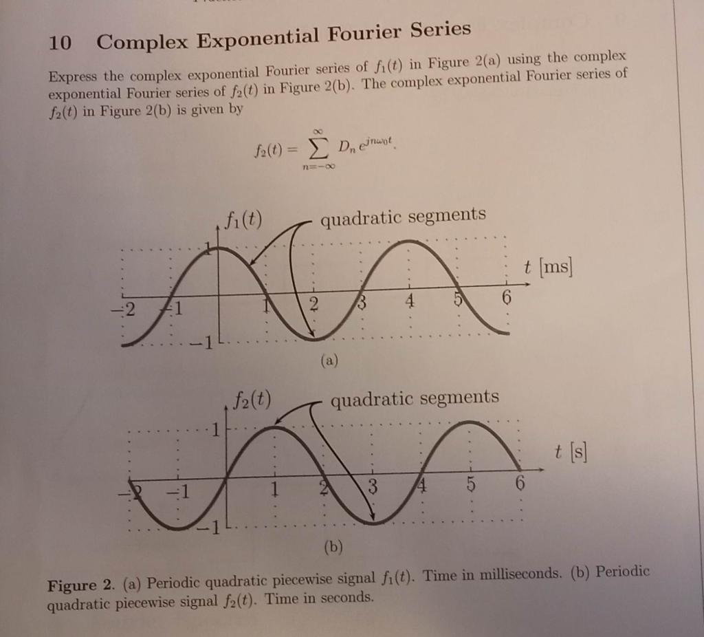 10 Complex Exponential Fourier Series Express The