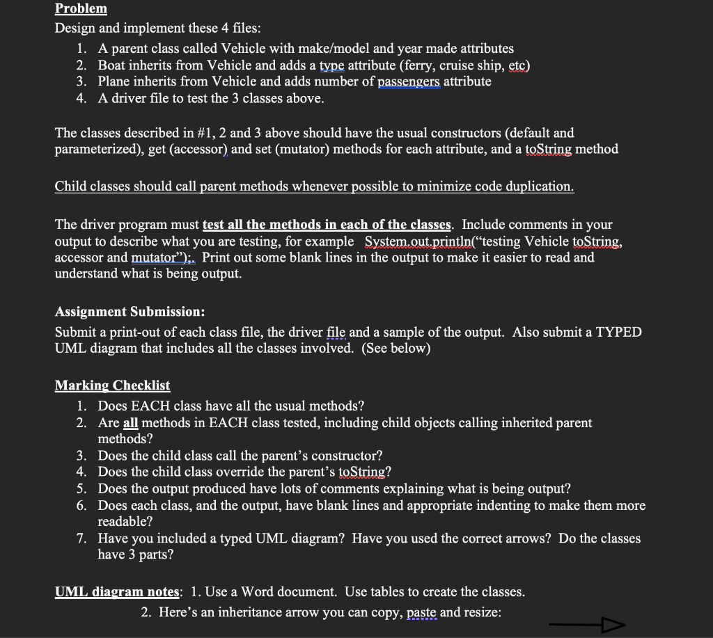 Solved Problem Design and implement these 4 files: 1. A | Chegg.com